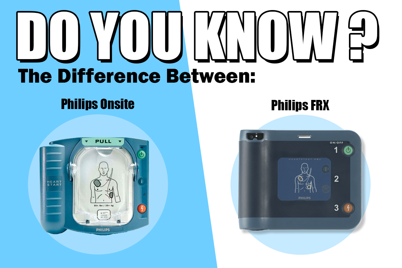 Philips HeartStart OnSite AED vs. HeartStart FRX AED – The AED Shop