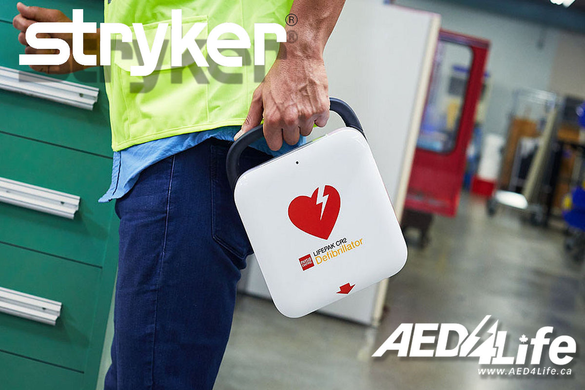The Stryker CR2 is an automated external defibrillator – AEDShop