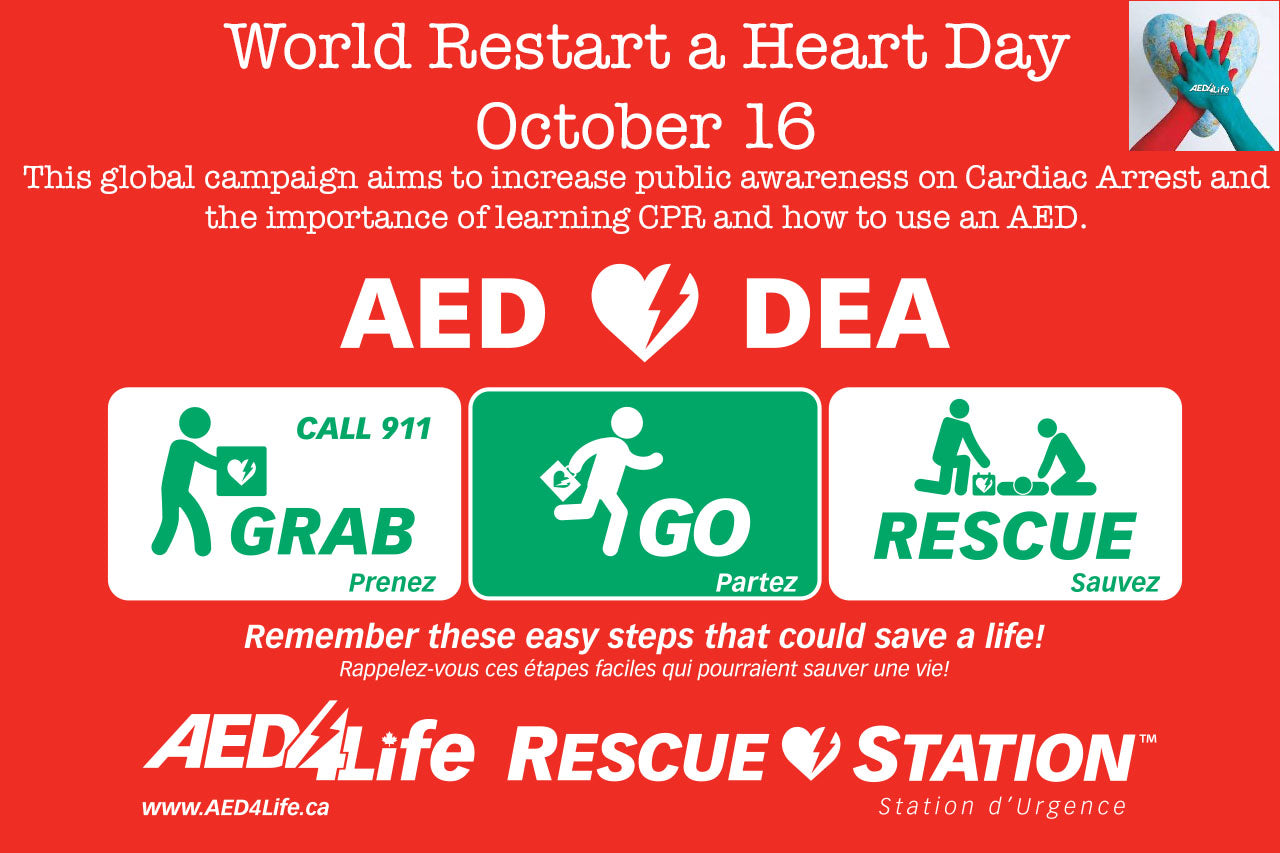 World Restart a Heart (WRAH) Day on October 16, 2022. – The AED Shop